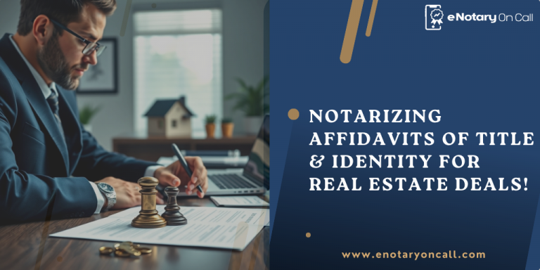 Notarizing Affidavit of Identity & Title for Real Estate Deals! - eNotary